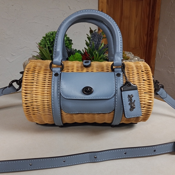 Coach | Bags | Coach Originals Glovetanned Leather Wicker Barrel ...